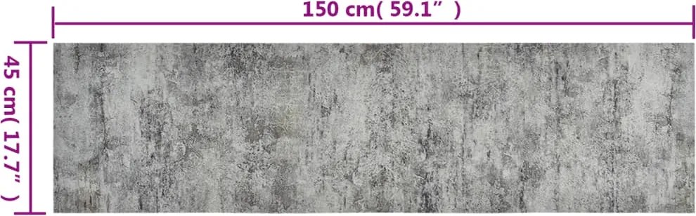 Kuchyňský koberec omyvatelný Beton 45 x 150 cm samet 136570