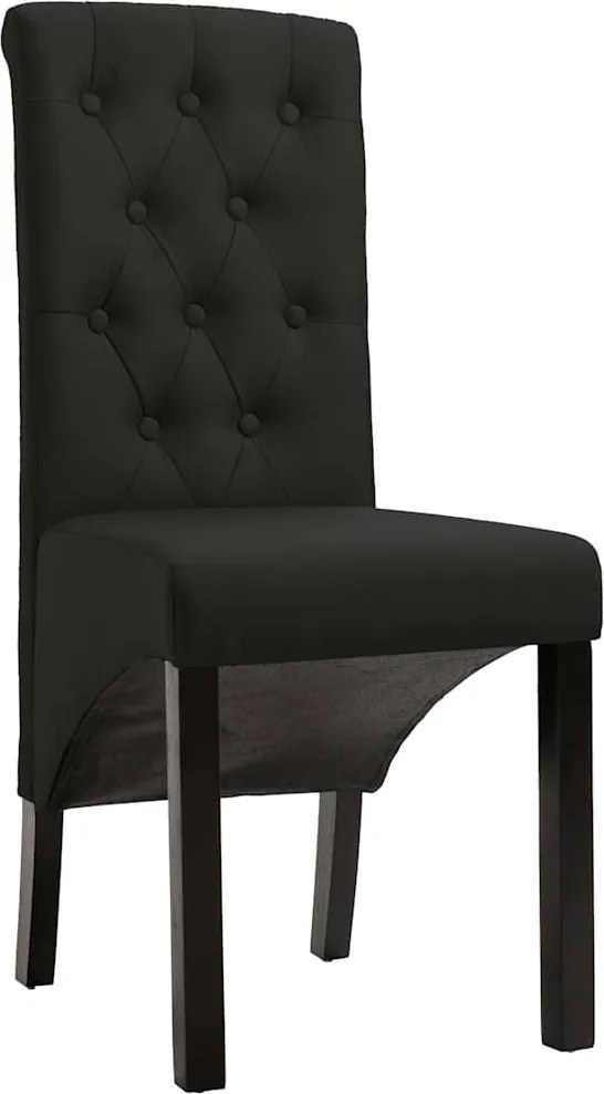 Jídelní židle 2 ks černé textil 248991