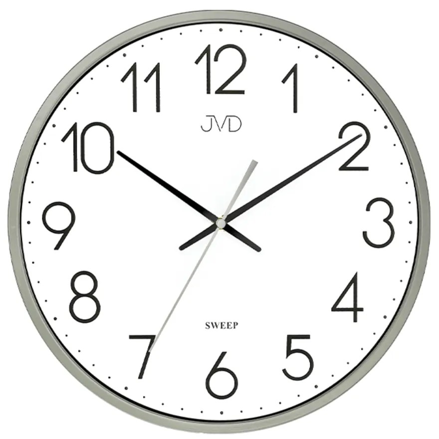 JVD Šedá tiché netikající hodiny JVD HX8016.5