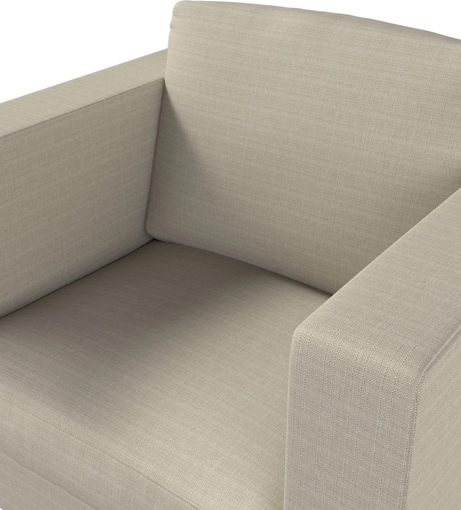 Potah na křesko IKEA Karlanda, krátký barva béžová látka pletený vzor