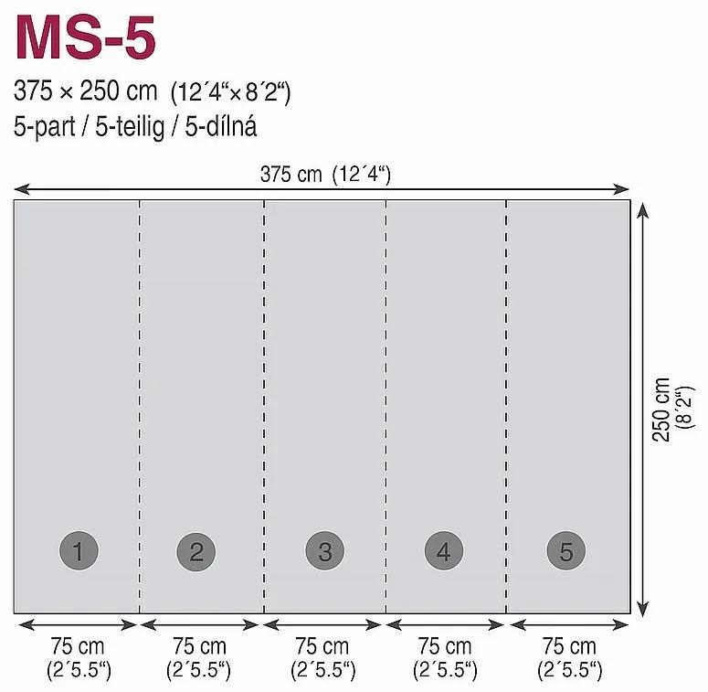 DIMEX | Vliesová fototapeta Abstrakt levandule MS-5-0365 | 375 x 250 cm| fialová, šedá