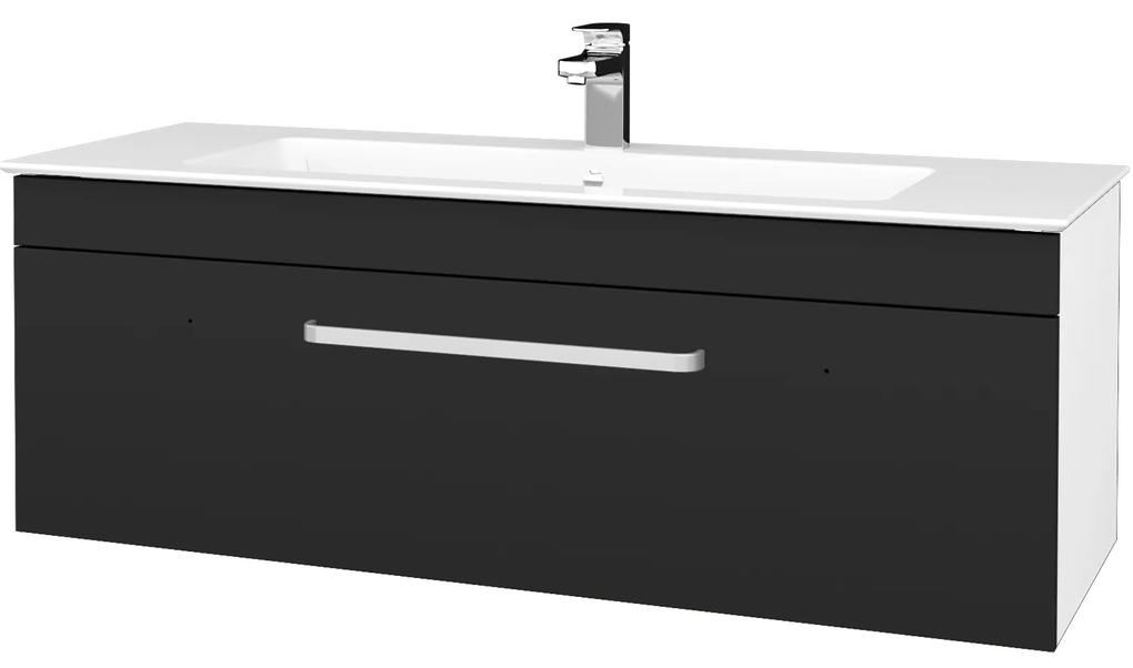 Dřevojas Koupelnová skříň ASTON SZZ 120 Varianta: N01 Bílá lesk / Úchytka T07 / D06 Ořech