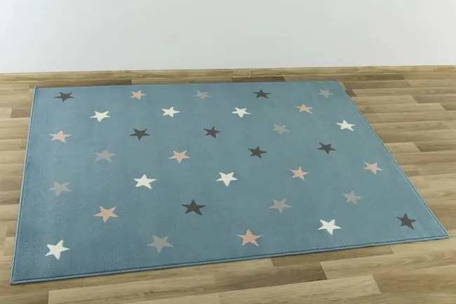 Dětský koberec Kids 533752/95822 Hvězdy modrý