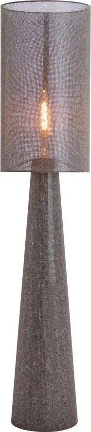 Hnědá stojací lampa s textilním stínidlem (výška 180 cm) Micky – Light & Living