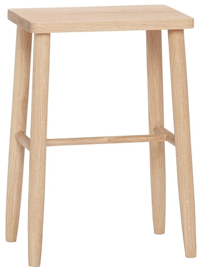 Barová židle z dubového dřeva Hübsch Folk, výška 52 cm
