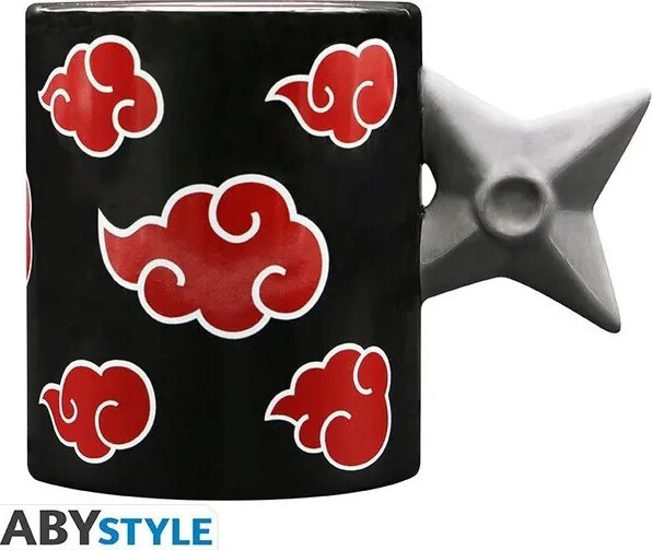 Hrnek 3D Naruto Shippuden - Shuriken Akatsuki 460 ml Vícebarevná