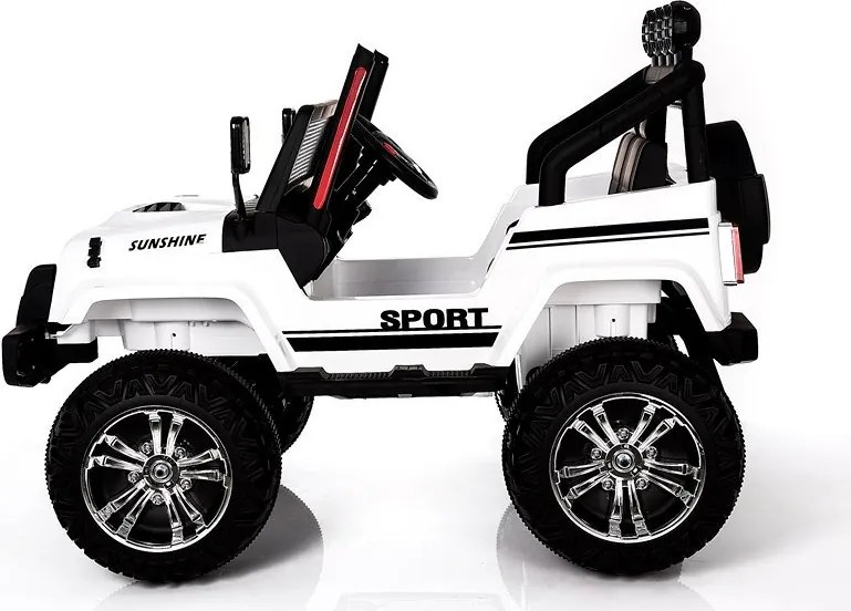 LEAN CARS Elektrické autíčko Jeep S2388 bílé 4x45W