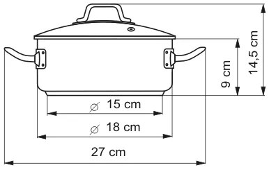 KOLIMAX - české nerezové nádobí Rendlík s poklicí KOLIMAX PROFESSIONAL 18 cm, 2,0 l