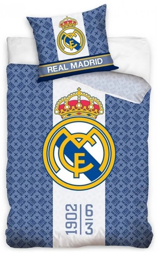 Bavlněné povlečení FC Real Madrid - 1902  - 100% bavlna - 70x90 cm + 140x200 cm