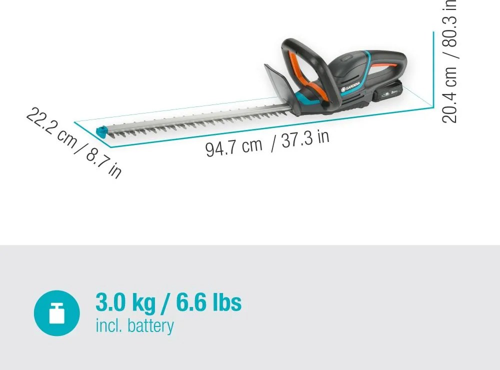 Aku nůžky na živý plot Gardena ComfortCut 50/18V P4A (včetně baterie a nabíječky) - SKLADEM !