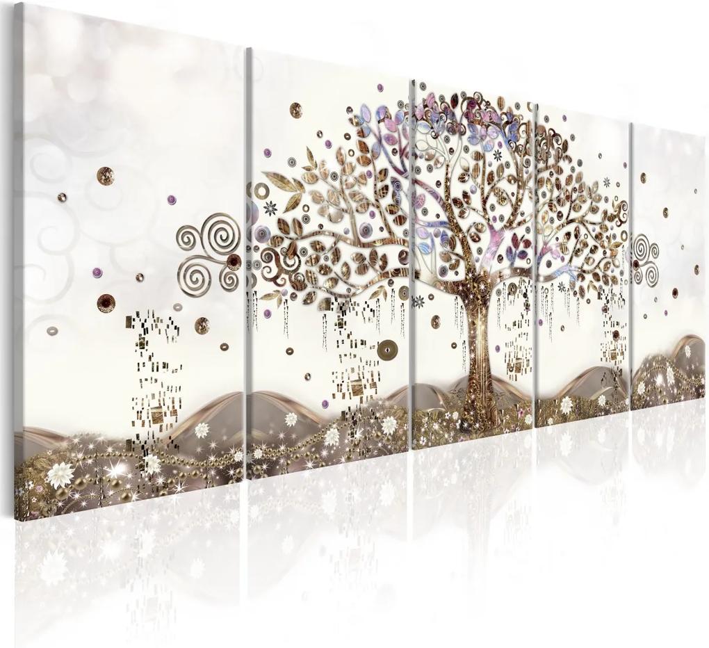 Obraz Strom života + háčky a hřebíčky ZDARMA Velikost (šířka x výška): 225x90 cm