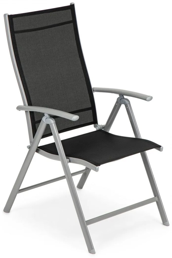 Zahradní židle HALDIS 4 ks černé/stříbrné