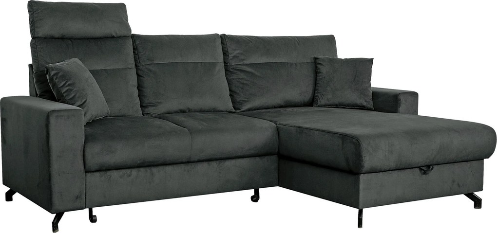 XXXLutz ROHOVÁ SEDAČKA, textil, šedá Livetastic - Sedací soupravy - 002703007403