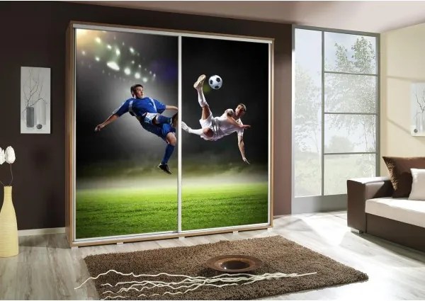 PENY skříň, posuvné dveře s grafickým potiskem - fotbal