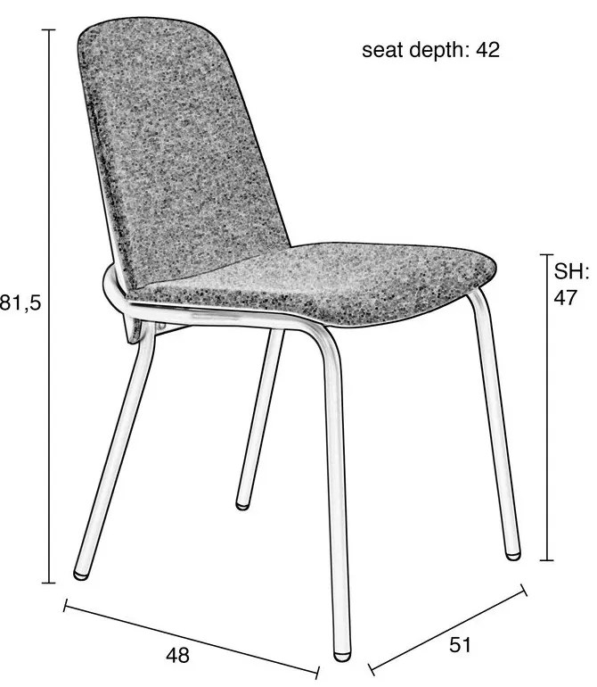 Béžové jídelní židle v sadě 2 ks Clip – Zuiver
