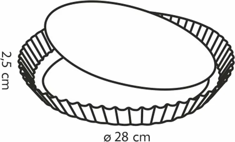 Tescoma DELÍCIA forma s vlnitým okrajem a odnímatelným dnem 28 cm