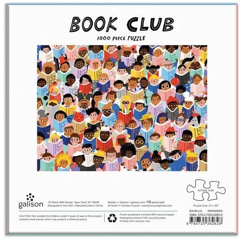 Galison Puzzle Knižní klub 1000 dílků