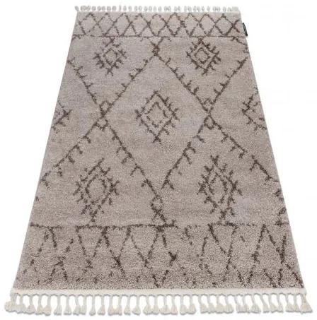 koberec BERBER FEZ GO535, béžovo hnědý střapce, Maroko Shaggy velikost 160x220 cm | krásné koberce cz