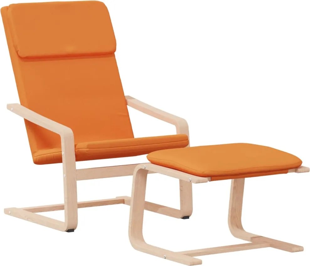 Relaxační křeslo s podnožkou tmavě žluté textil 3154420