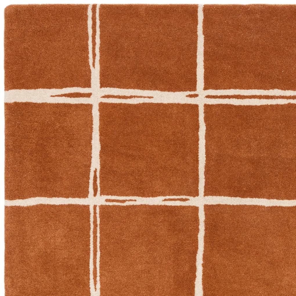 Tribeca Design Kusový koberec Swans Grid Rust Rozměry: 160x230 cm