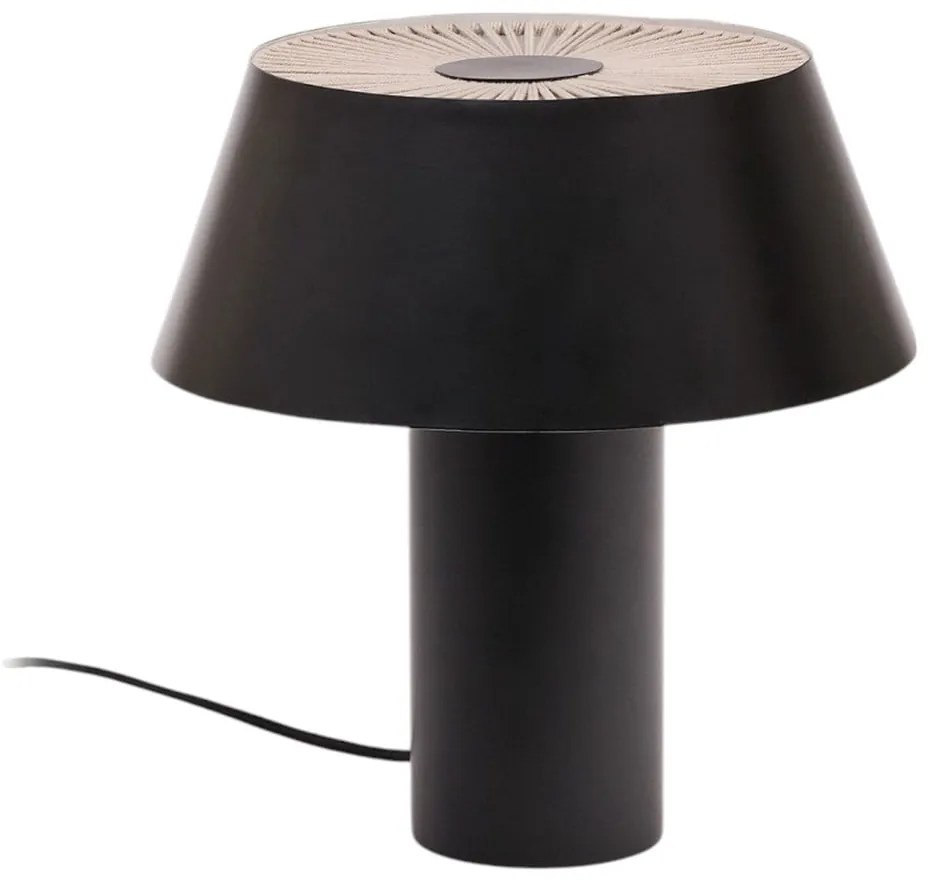 Černá stolní lampa s kovovým stínidlem (výška 32 cm) Ancare – Kave Home