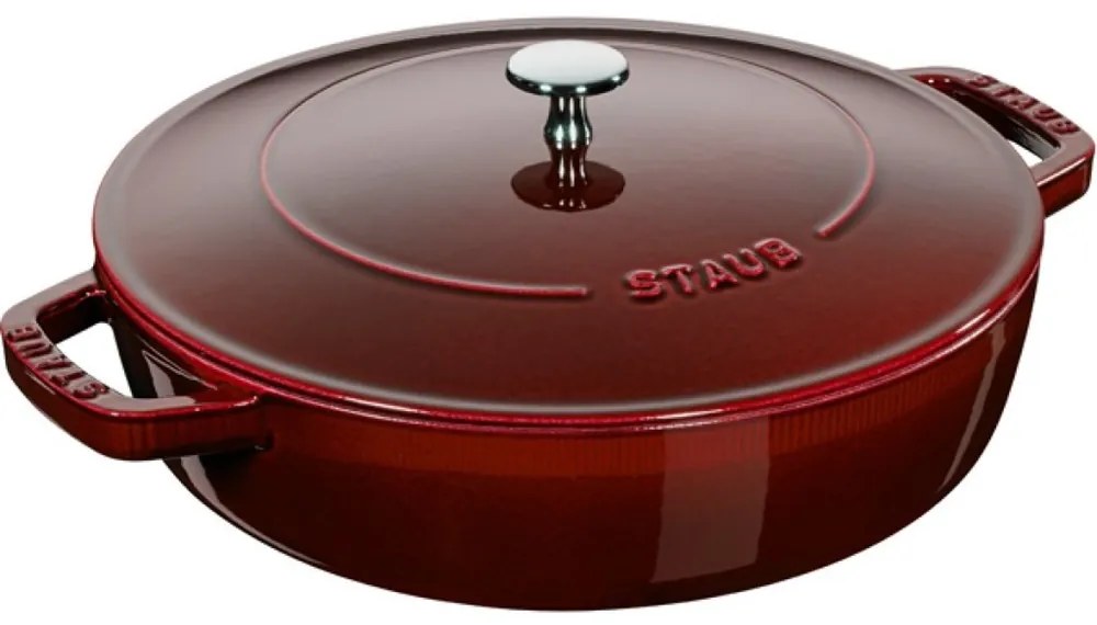 Kastrol STAUB se samopodlévací poklicí 28cm vínový 3,7l