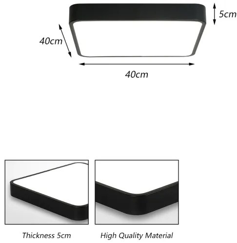 Brilagi - LED Stropní svítidlo POOL SQUARE LED/36W/230V 40x40 cm černá