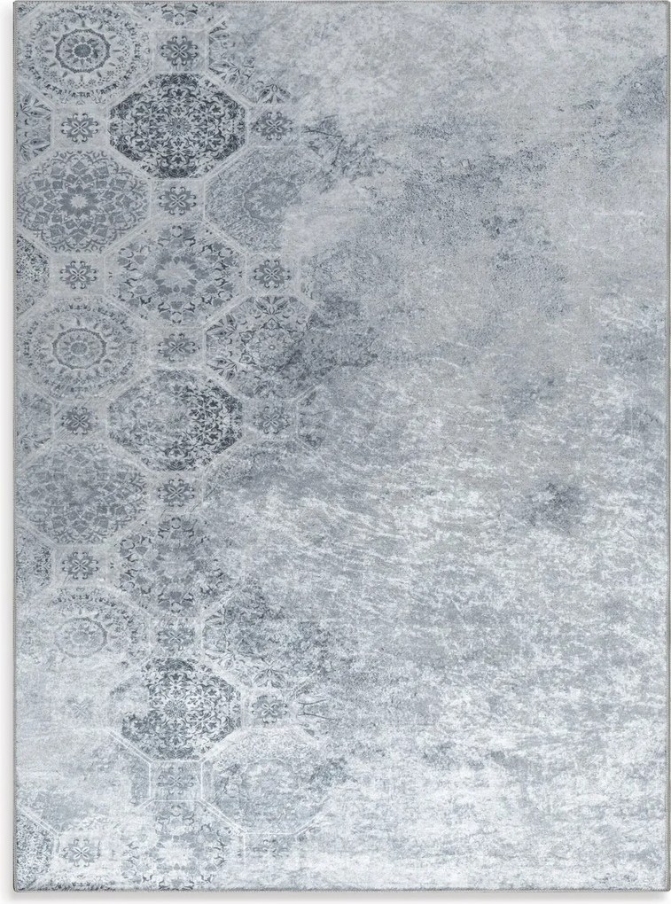 Koberec Lotus7, 120x160 cm, stříbrná