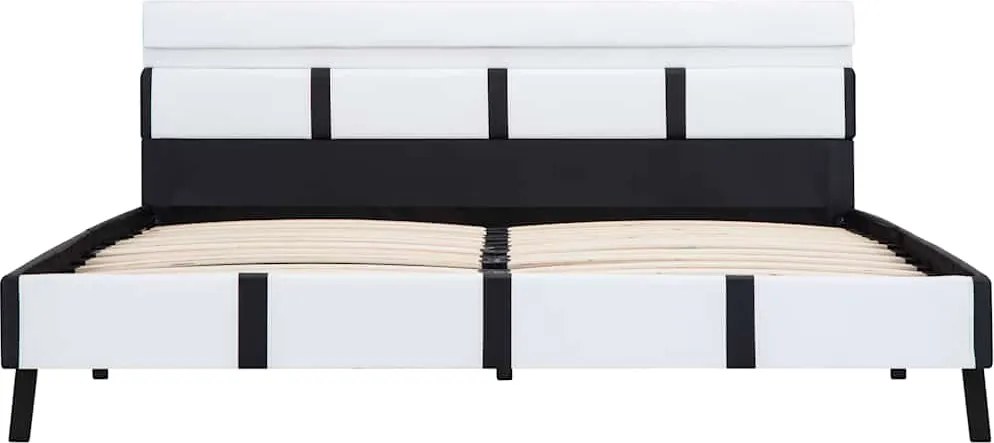 Rám postele s LED světlem bílý umělá kůže 140 x 200 cm 280299