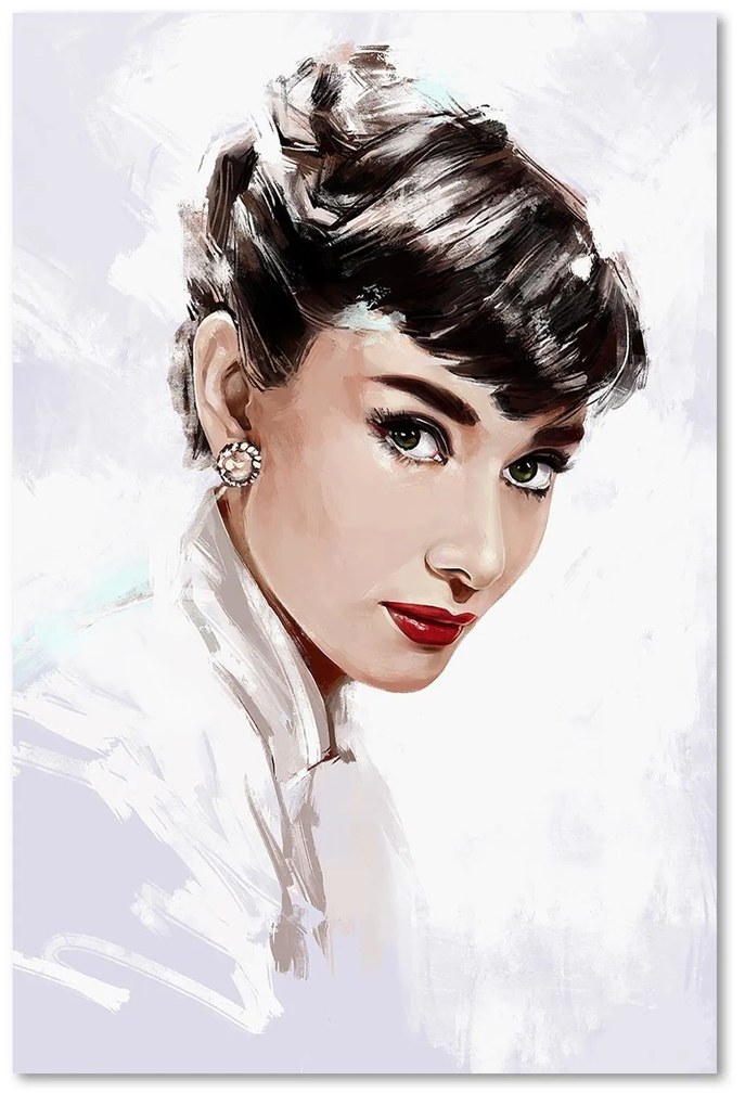 Gario Obraz na plátně Audrey Hepburn v bílém - Dmitry Belov Rozměry: 70 x 100 cm