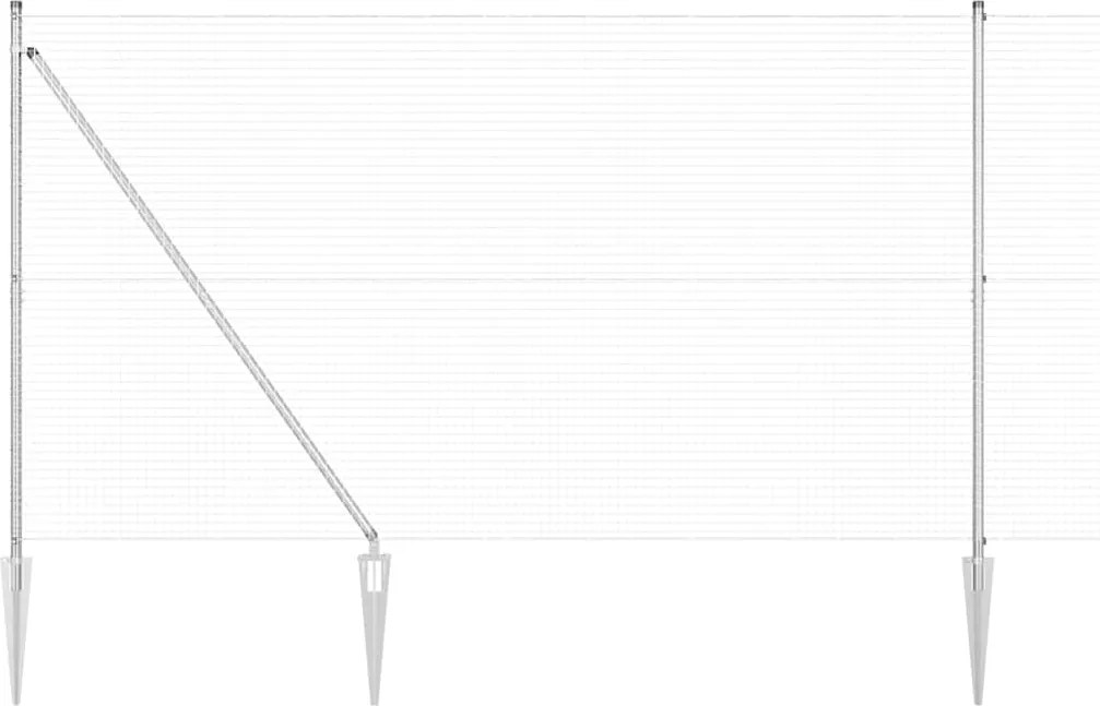 Svařované drátěné ploty s hroty 10 x 1,5 m Pozinkovaná ocel 3351941