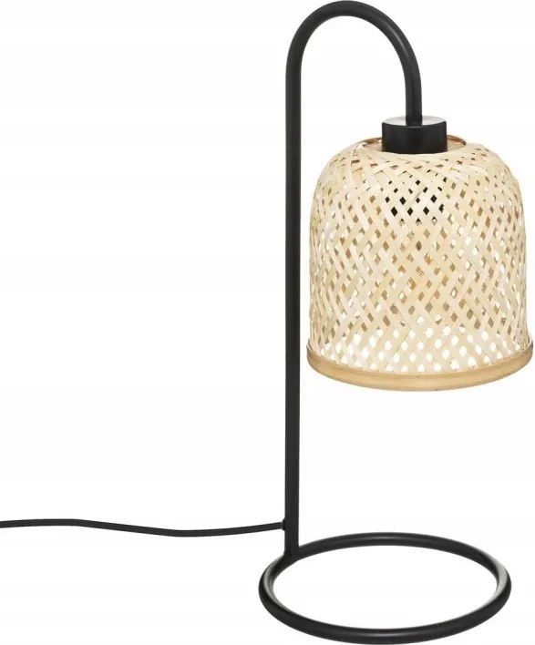 Stolní lampa Ali, bambusové stínidlo, Ø 16 cm