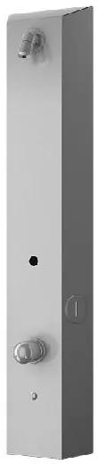 Sanela Nerezové sprchové panely - Nástěnný sprchový panel na mincovní žetony, směšovací baterie, matný nerez SLZA 29