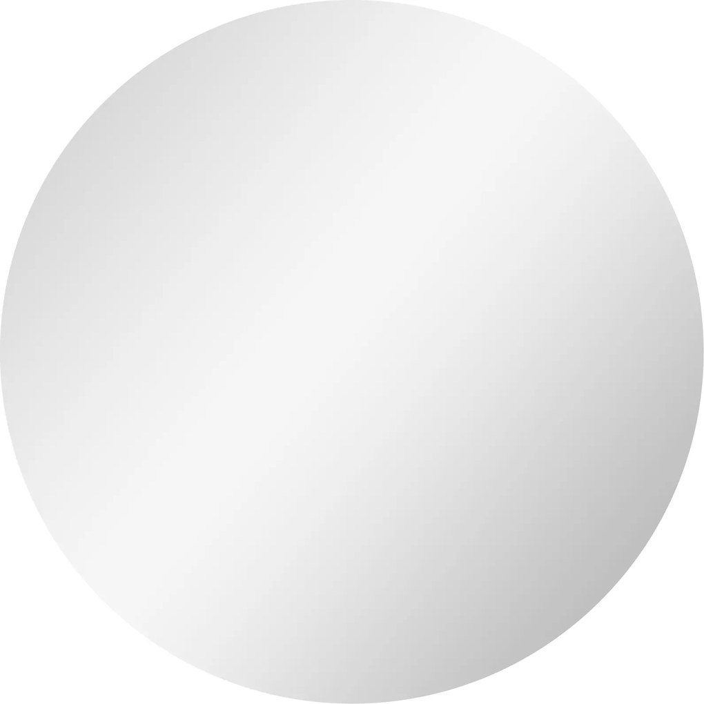 kleankin koupelnové zrcadlo, LED, měnící barvy, proti mlhám, dotykový spínač, IP44, Ø 60 cm, bílá
