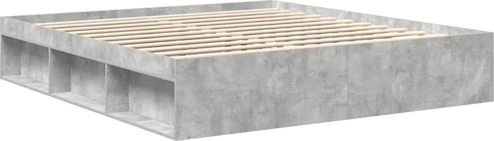 Rám postele betonově šedý 180 x 200 cm Super King Size 3203883
