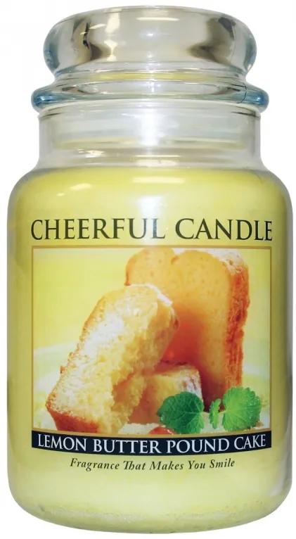 Cheerful Candle Vonná svíčka ve skle Citrónová Bábovka - Lemon Butter Pound Cake, 24oz