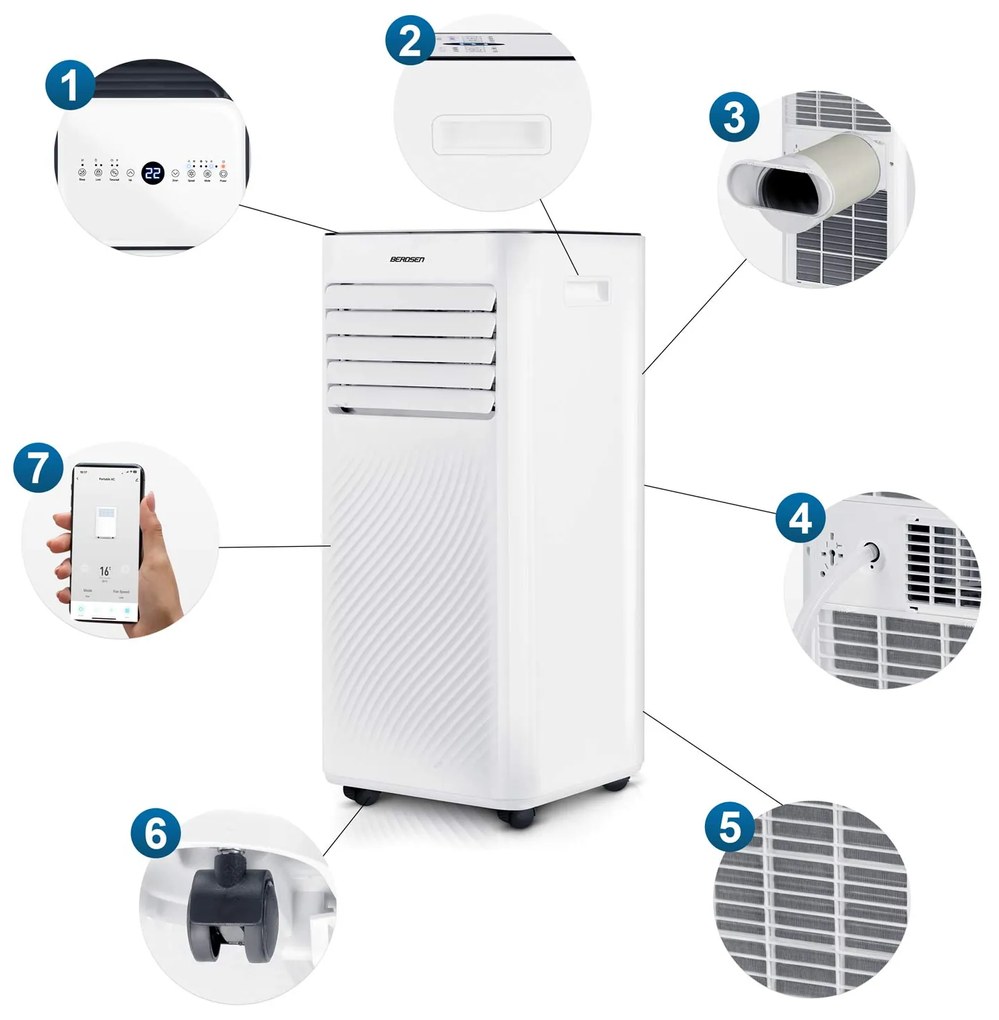 Přenosná klimatizace 9000 BTU Berdsen BD-582