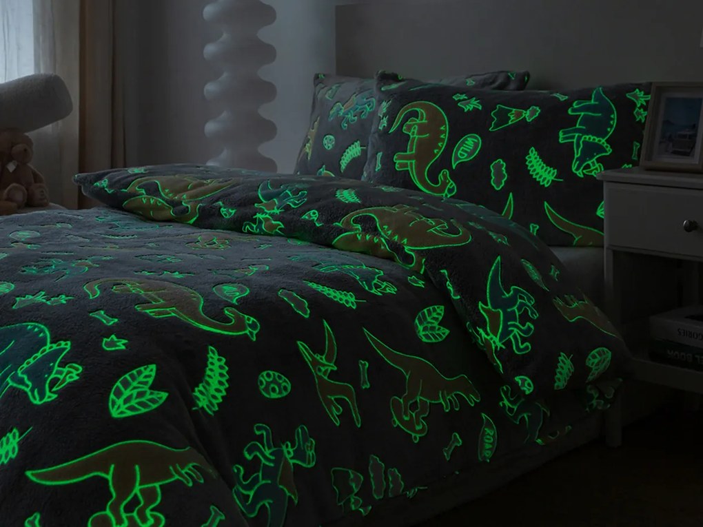 XPOSE® Mikroplyšové povlečení DINOSAUŘI Exclusive (svítící efekt)