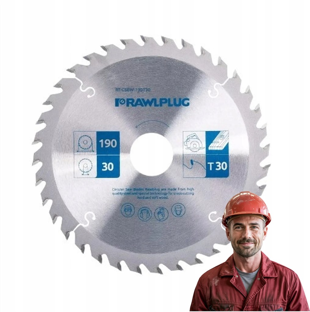 Kotoučová pila na dřevo 250 mm 30/20/16x40Z Rawlplug