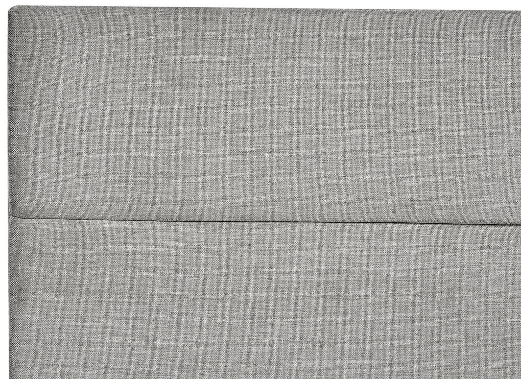 Kontinentální postel s úložným prostorem 180 x 200 cm šedá ARISTOCRAT Beliani