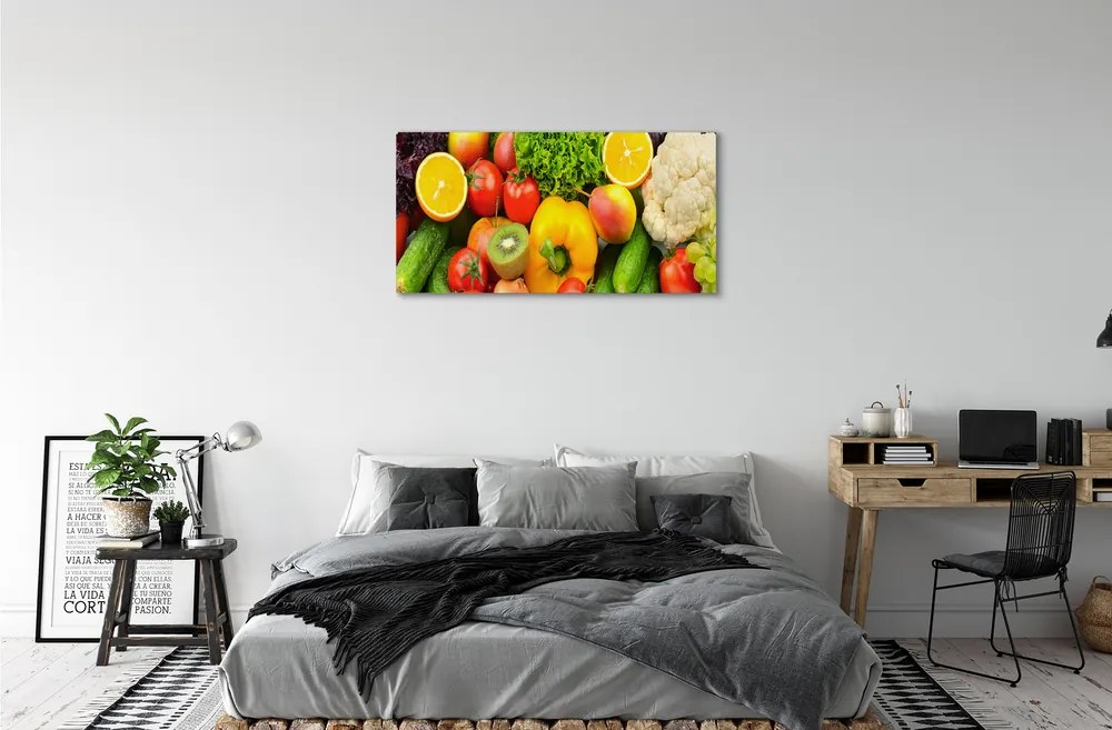 Obrazy na plátně Květák okurka Kiwi 120x60 cm