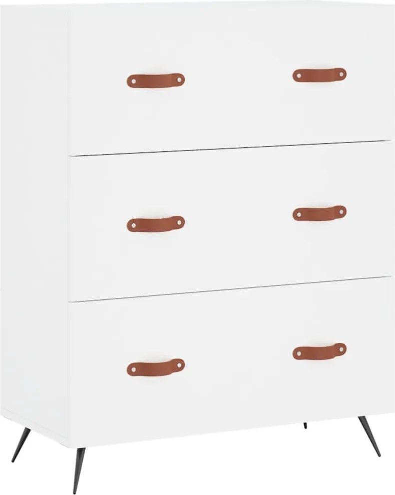 Skříň highboard bílá 69,5 x 34 x 180 cm kompozitní dřevo 3199721