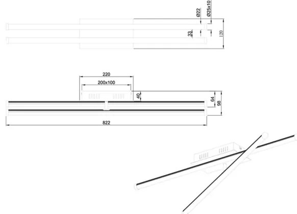 Trio - LED Stmívatelný přisazený lustr SMARAGD 2xLED/8W/230V 3000-6000K