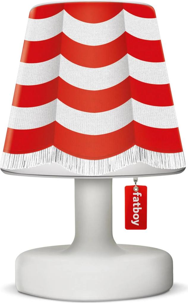 Stínidlo Cooper Cappie Stripe Curtain Red pro lampu Edison The Petit