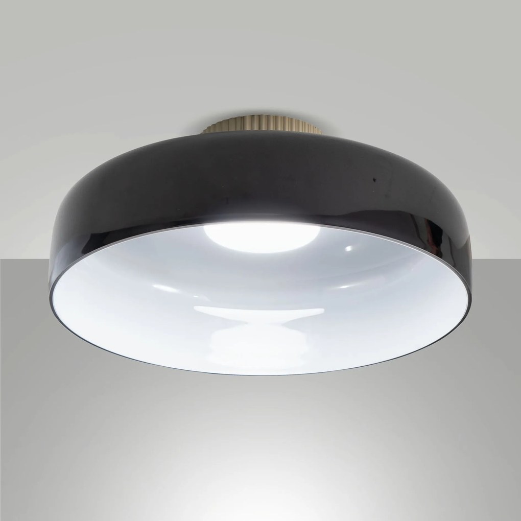 Fabas luce Fabas Lunar, černé stropní svítidlo, 1x26W LED 3CCT 2700/3000/4000K krokové stmívání, prům. 42cm