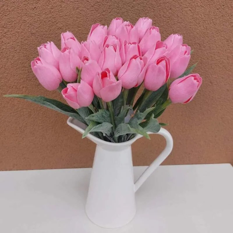Umělý tulipán - sytě růžový