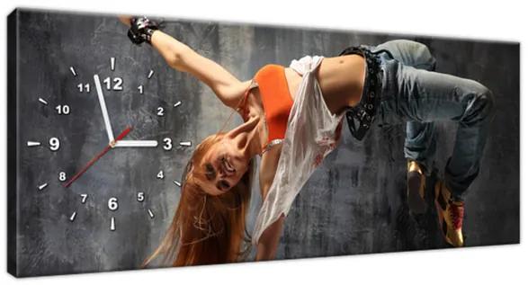 Tištěný obraz s hodinami Fitness 100x40cm ZP1371A_1I