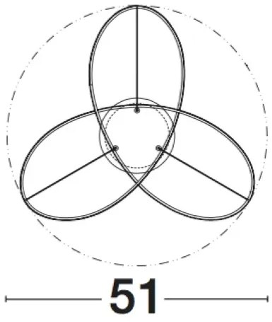 LED stropní svítidlo Fusion 51 zlaté