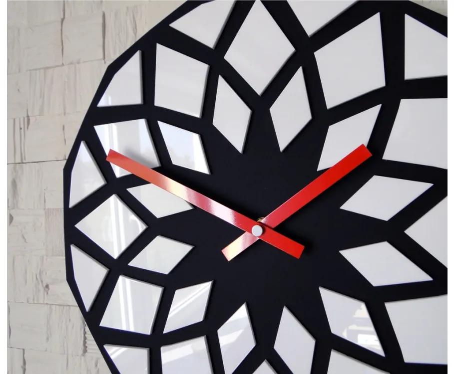 ModernClock Nástěnné hodiny Lotos černo-červené