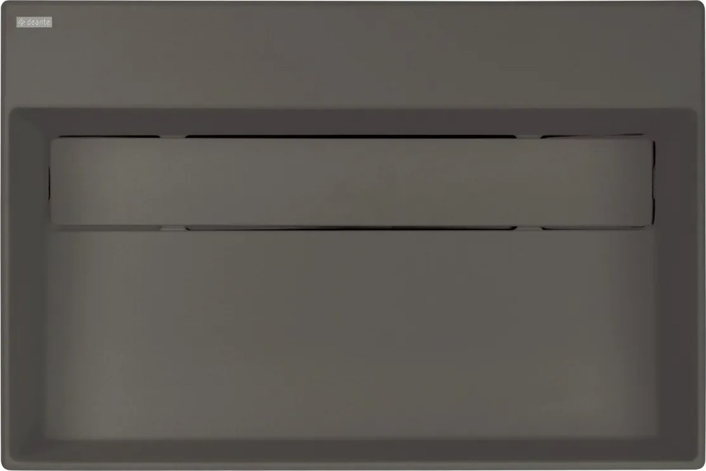 Deante Correo, granitové umyvadlo na desku s poličkou pod baterii a krycí deskou 600x400x130 mm, antracitová, CQR_TU6M